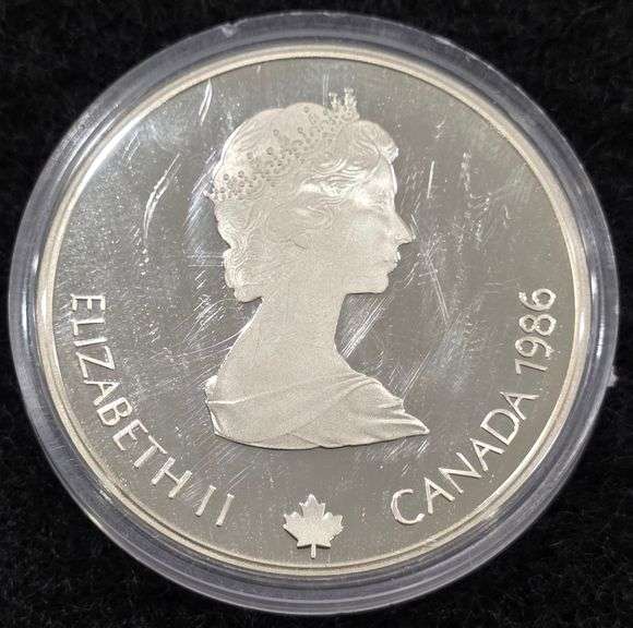 1988 Canadian $20 Calgary Olympic Silver Coin - Black And Gold Auctions