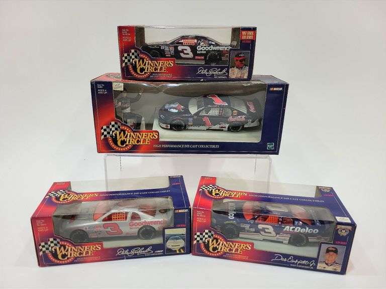 (4) NIB Winners Circle Dale Earnhardt & Coca-Cola Model Racecars ...