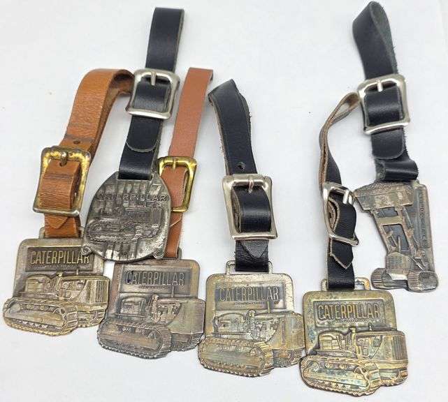 Vintage Caterpillar Pocket Watch Fobs - Black And Gold Auctions