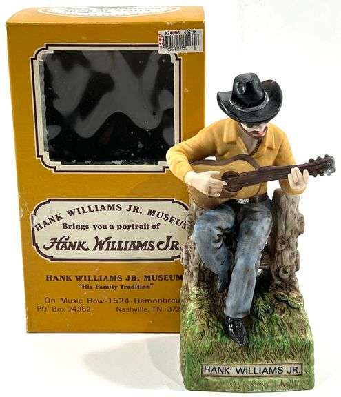 Vintage Hank Williams Jr. Museum “His Family Tradition” Musical Statue ...