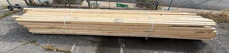 (97 pcs) 2x4-16’ #2 Grade Spruce - Black And Gold Auctions
