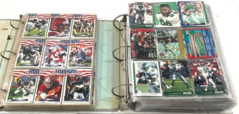 (2) Binders Full of Vintage Football Sports Cards - Black And Gold Auctions