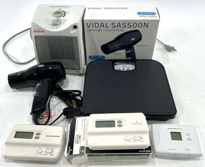 Sunbeam Personal Heater / Vidal Sassoon Air Dryer / Thermostats / Body ...
