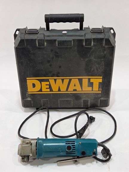 Makita 10mm Corded Angle Drill in DeWalt Case - Black And Gold Auctions