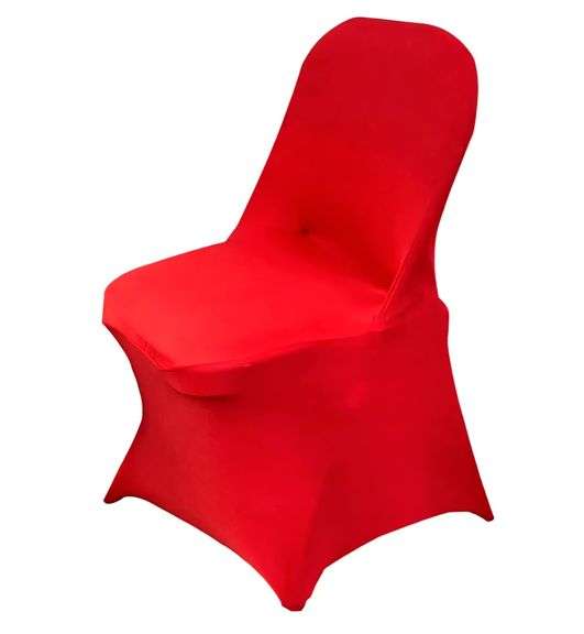(20) New Red Chair Covers - Black And Gold Auctions
