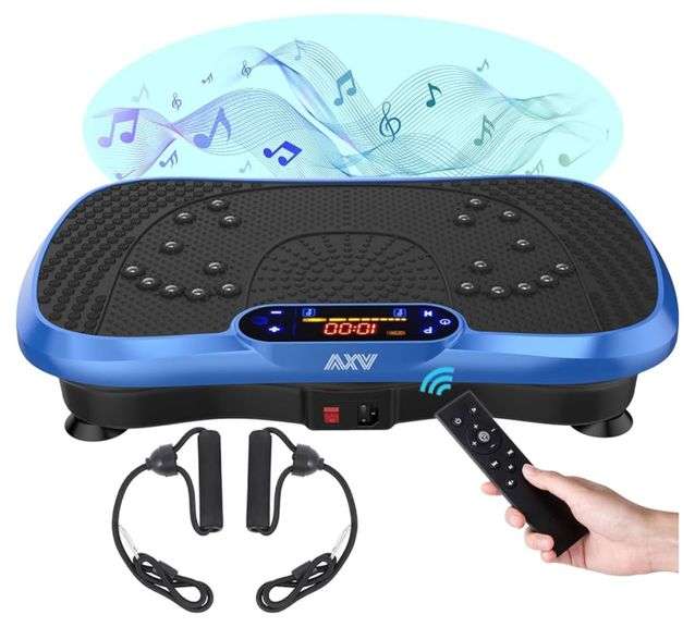 New AXV Vibration Plate Fitness Platform Exercise Machine - Black And ...