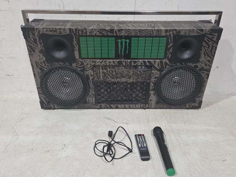 Bumpboxx Freestyle V3S Bluetooth Boombox Monster Energy Edition - Black ...