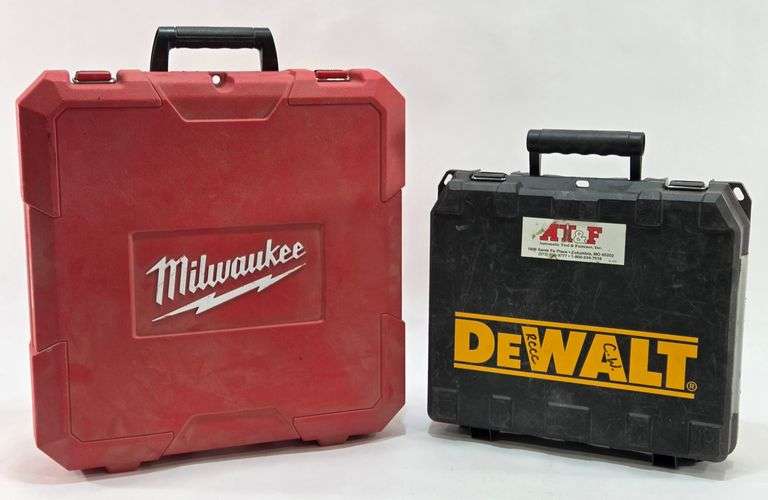 Milwaukee & DeWalt Tool Storage Cases (Empty) - Black And Gold Auctions