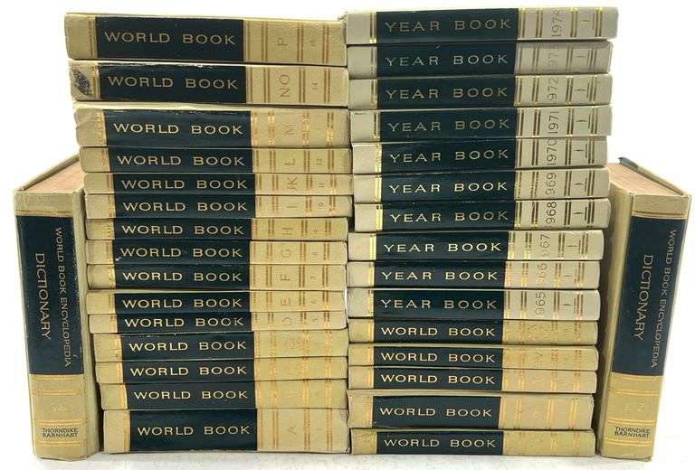 1964 Complete World Encyclopedia Books w/ 1965 - 1974 Year Books ...