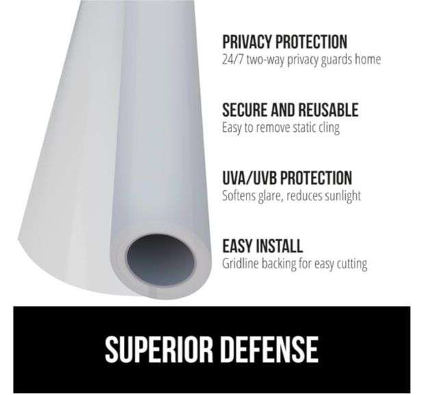 Gorilla Guard Window Privacy Film - Black And Gold Auctions