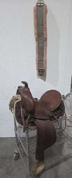 VTG 13.5" High-Back Western Saddle W/Fleece Lined Western Cinch - Black ...