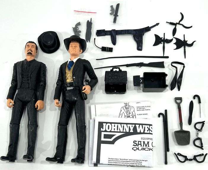 Vintage MARX Johnny West Adventure Sam Cobra Quick Draw Action Figures ...
