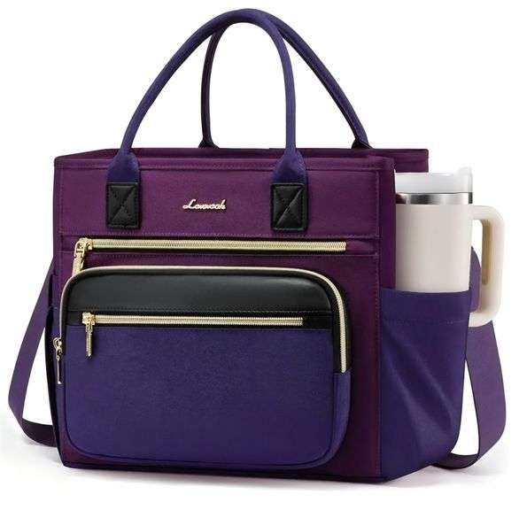 New Lovevook Purple Insulated Lunch Bag - Black And Gold Auctions