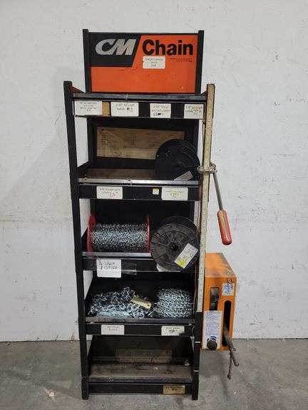 Chain Stand W/ Chain Cutter & Bulk Chain - Black And Gold Auctions