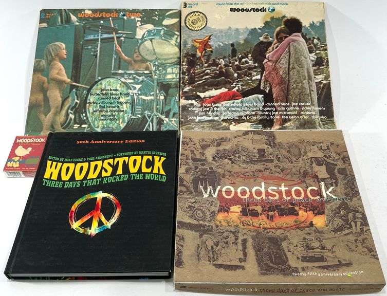 Vintage Woodstock Vinyl Records / CD Set / 50th Anniversary Book ...