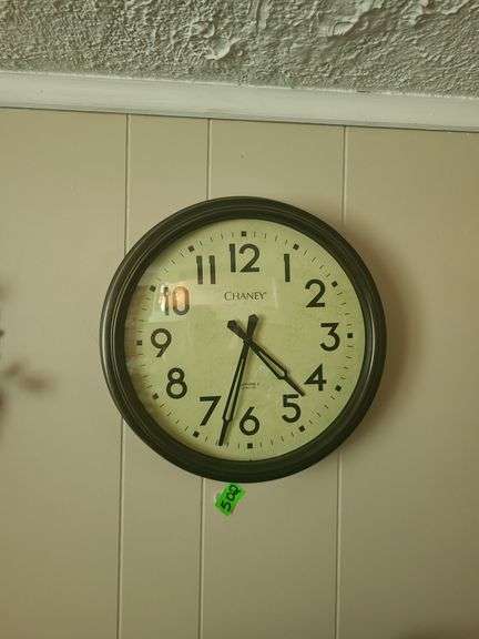 Chaney wall clock - Baker Auctions & Real Estate, LLC