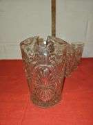 Vintage Royal Crystal Rock RCR Rare "Oasis" Pitcher & 6 Glasses - Baker ...