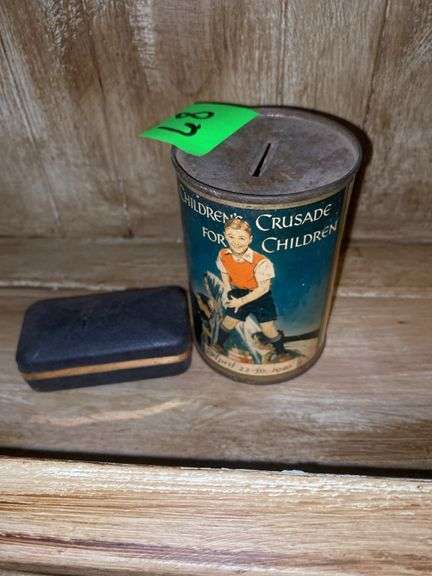 1940s children's coin collection tin & small Vintage tin - Baker ...