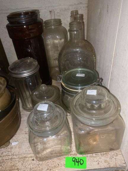 Storage jars and collector bottles - Baker Auctions & Real Estate, LLC