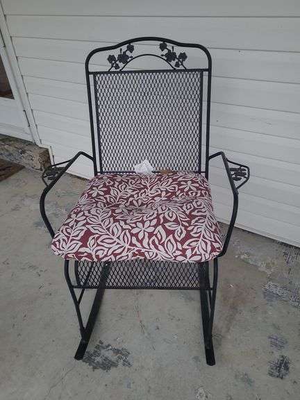 Wrought iron rocking chair - Baker Auctions & Real Estate, LLC