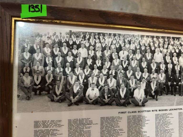 1971 First class Scottish Rite Bodies picture- in wooden frame - Baker ...