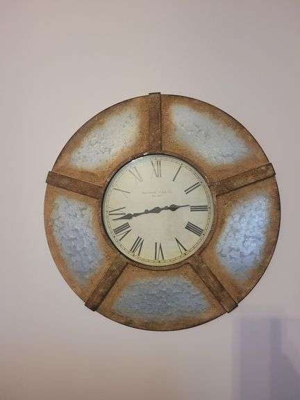 Buchanan Wall Clock (metal frame) - Baker Auctions & Real Estate, LLC