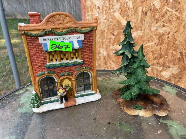Santa’s workbench collection (Book shop and Pine tree) - Baker Auctions ...