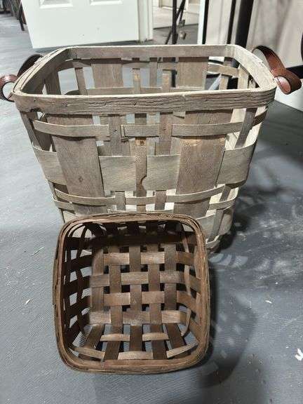 Farmhouse style baskets (2) - Baker Auctions & Real Estate, LLC