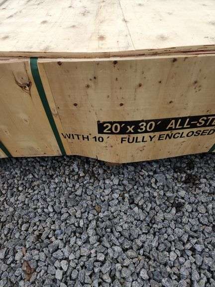 20'×30' All Steel Carport with Enclosed 10' Sidewalls - Baker Auctions & Real Estate, LLC