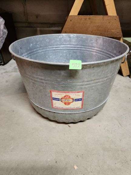 Vintage Galvanized Wash Tub - Baker Auctions & Real Estate, LLC