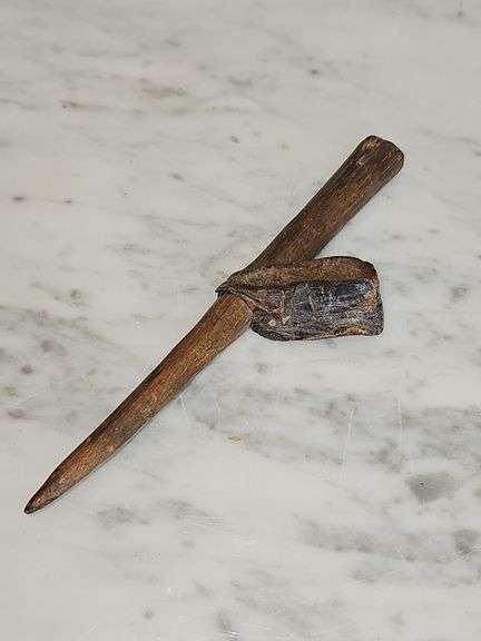 "Jim" branding iron & Antique wooden Primitive Corn Husking Tools ...