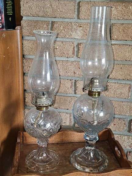 Vintage oil lamps - Baker Auctions & Real Estate, LLC