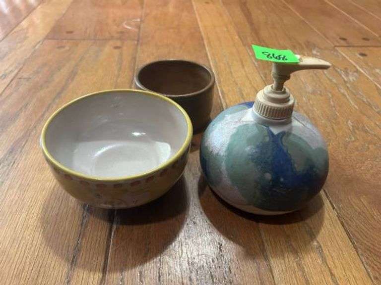 Potter: Bowls & Pottery Dispenser - Baker Auctions & Real Estate, LLC