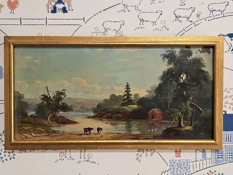 Vintage gold colored frames with Vintage art - Baker Auctions & Real ...