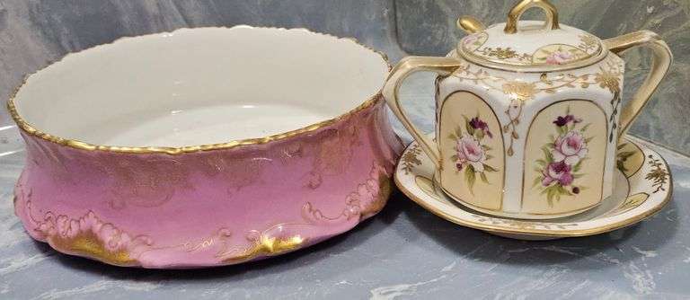 Vintage Sugar Bowl/Underplate & Vintage Decorative Bowl - Baker ...