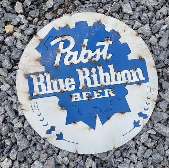 PBR Round Metal Sign - Baker Auctions & Real Estate, LLC