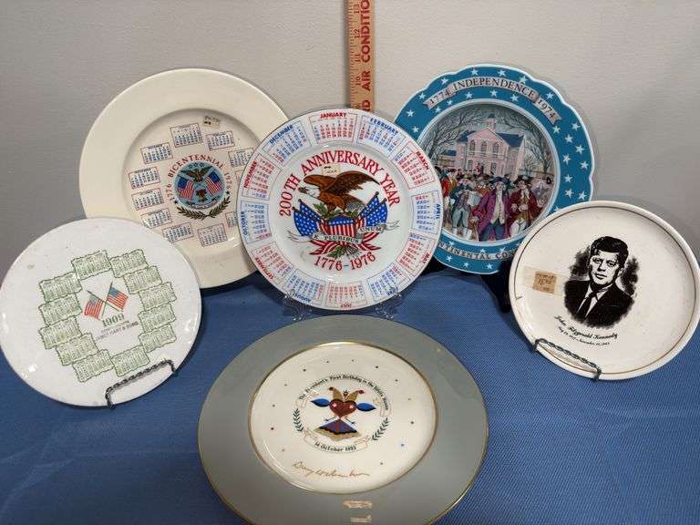 John F. Kennedy plate & other various plates - Baker Auctions & Real ...