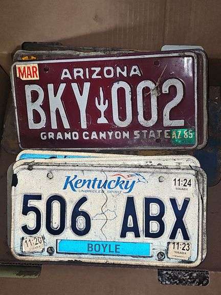 Vintage license plates - Baker Auctions & Real Estate, LLC