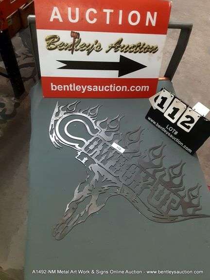 COWBOY UP SIGN, 36" X 26" TALL - Bentley & Associates, LLC