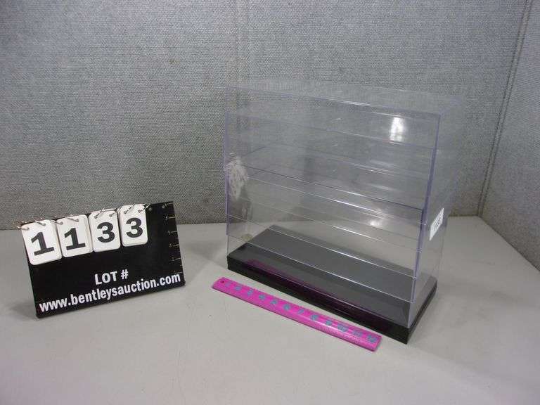 BLACK POLY BASE CLEAR COVER MODEL CAR DISPLAY CASES - HOLDS 1:18 SCALE ...