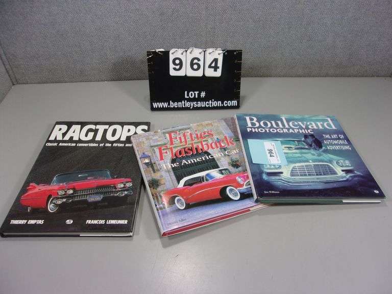 LOT: 3 AUTOMOBILE HISTORY BOOKS - BOULEVARD PHOTO, FIFTIES FLASHBACK, RAGTOPS - Bentley ...