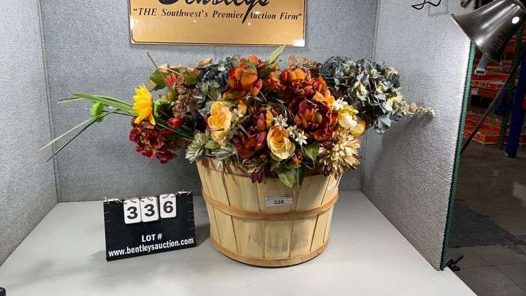 BUSHEL BASKET: MIXED SILK FLOWERS - Bentley & Associates, LLC