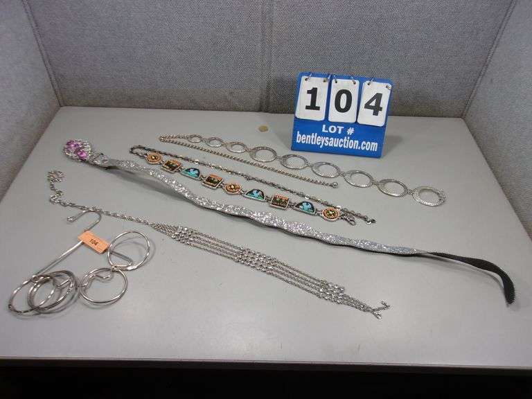 LOT 4 DESIGNER BELTS- METAL AND SPARKLE BELTS - Bentley & Associates, LLC