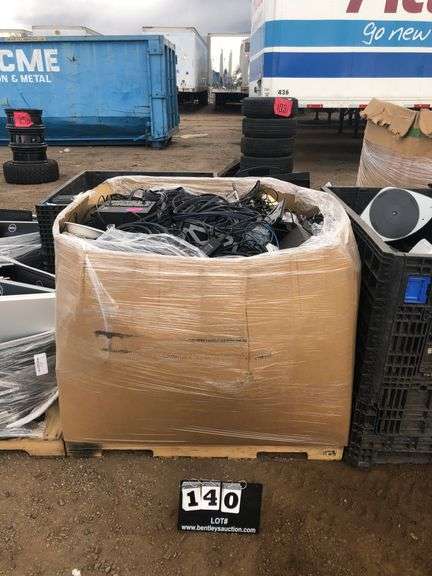 SMALL GAYLORD: MISC WIRES, POWER ADAPTERS, CABLES - USED, AS IS ...