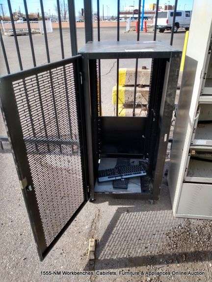 BLACK SERVER RACK W/ COSTERS (DENTS, SCRATCHES, DAMAGE) - Bentley ...