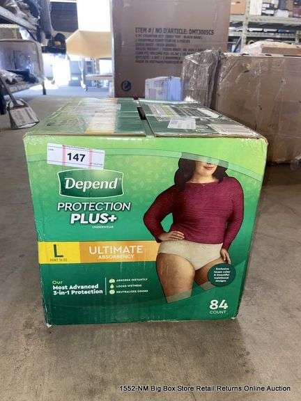 DEPEND PROTECTION PLUS UNDERWEAR - LARGE - Bentley & Associates, LLC