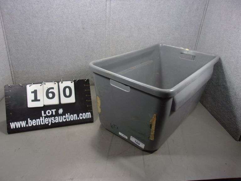 MEDIUM GREY POLY STORAGE TUB - Bentley & Associates, LLC