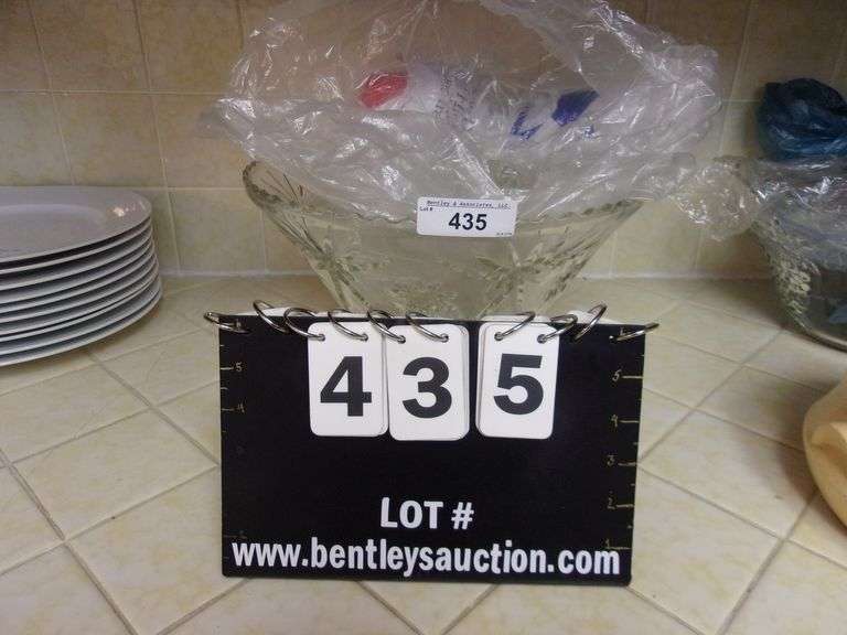 ANCHOR HOCKING EARLY AMERICAN PRESCUT STAR OF DAVID PUNCH BOWL W/ 2 ...