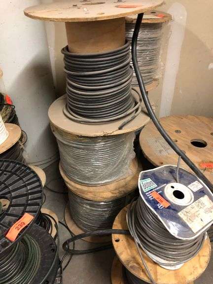 TWO GENERAL CABLE WIRE, ONE BLACK WIRE WITH ROLLER - Bentley ...