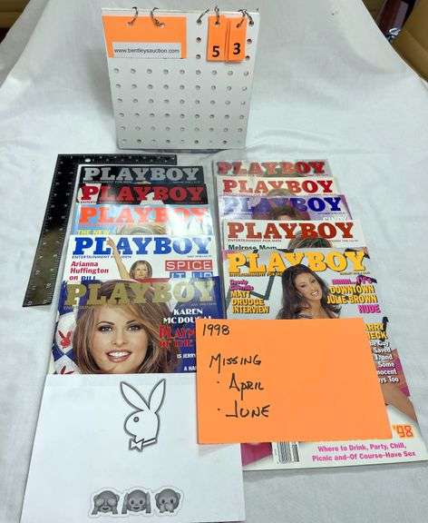 1998 JANUARY - DECEMBER PLAYBOY MAGAZINES - **MISSING APRIL & JUNE ...